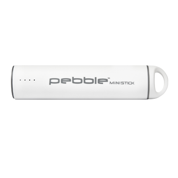 Pebble Ministick Portable Battery - White